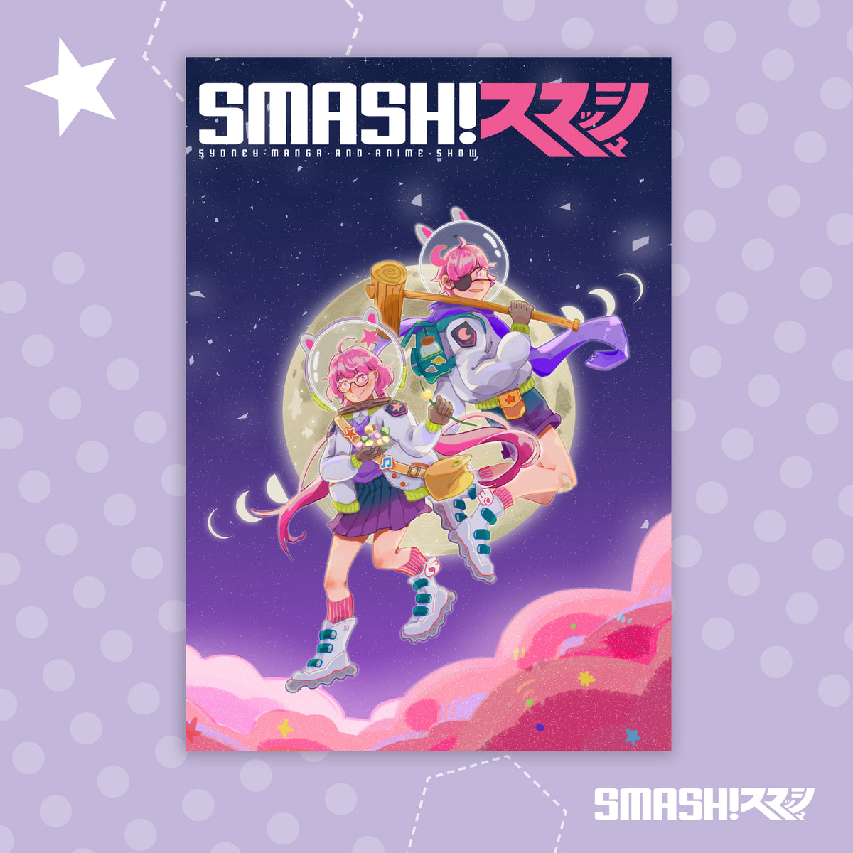 SMASH! Rabbit Moon Theme Clearfile – SMASH! Online Store